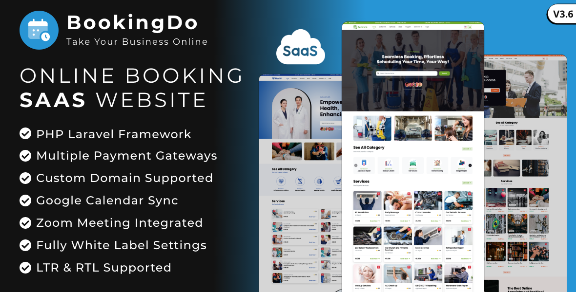 BookingDo SaaS | Multi Business SaaS Appointment, Service Booking ...